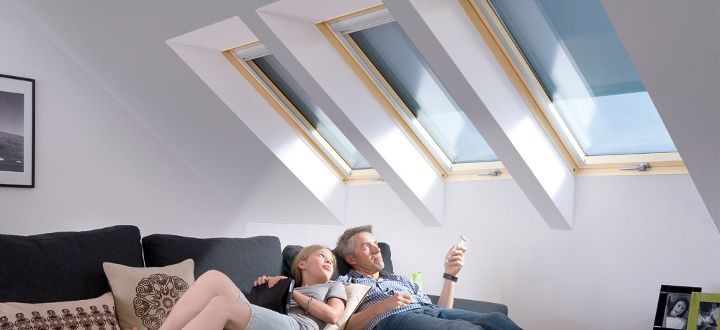 Ferestre de mansardă, scări de acces la pod, fereastra preSelect - FAKRO